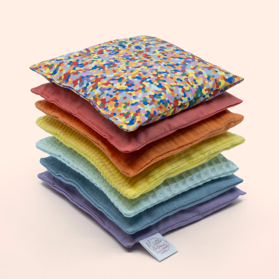 Dé pittenzakjes voor Stapelstein 🌈 regenboog, pastel & confetti ...